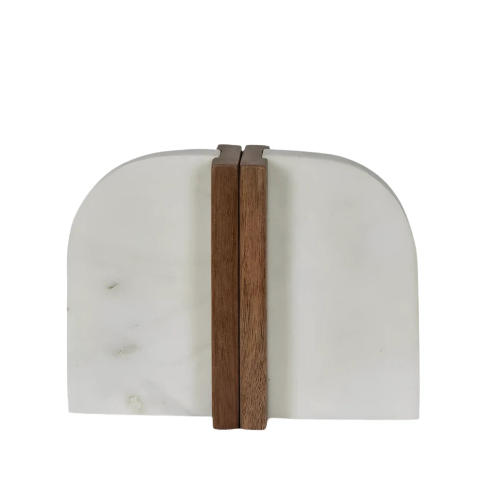 Shira Marble Bookends White – OneWorld Collection
