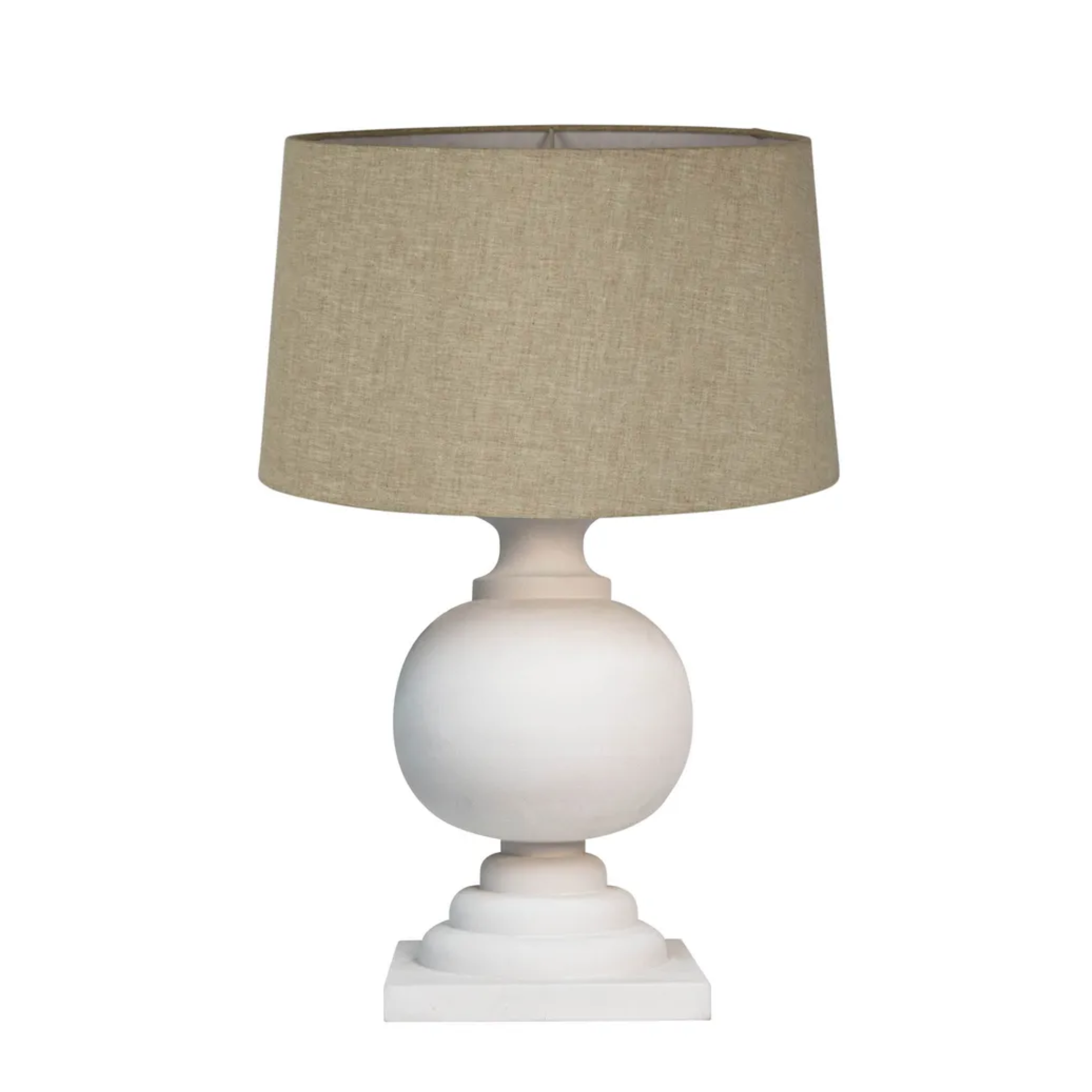 Coach Table Lamp Base White - Base Only – OneWorld Collection