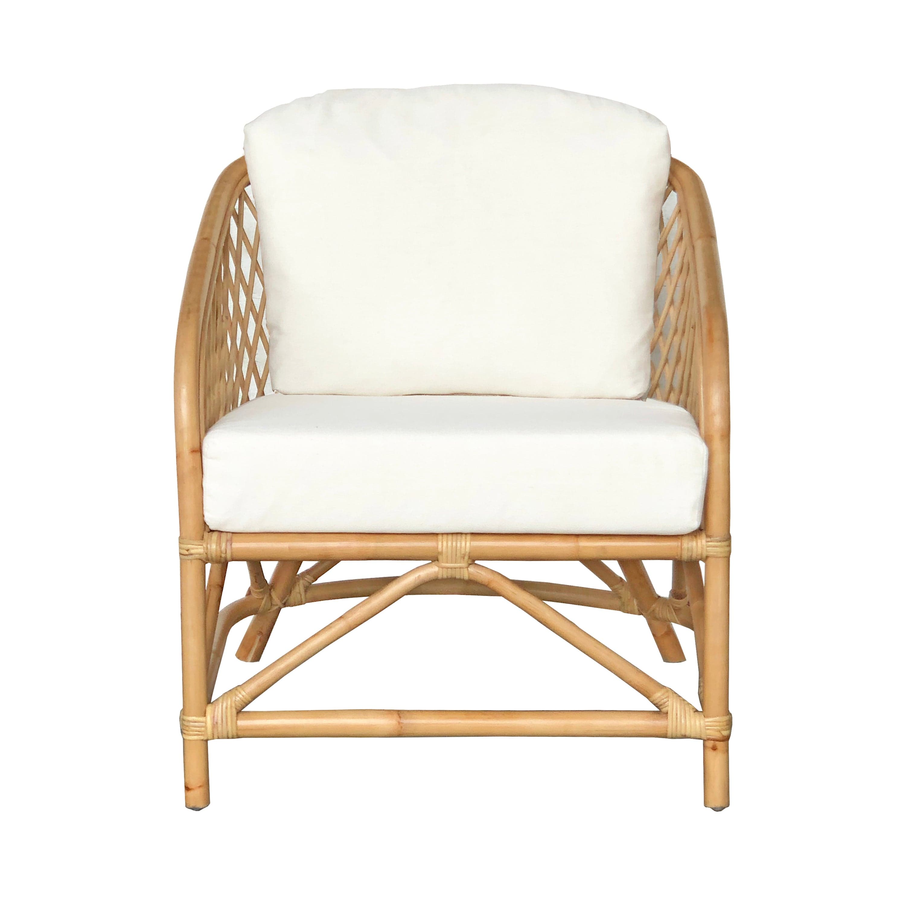 Montego Natural Rattan Lounge Chair with Cushions – OneWorld Collection
