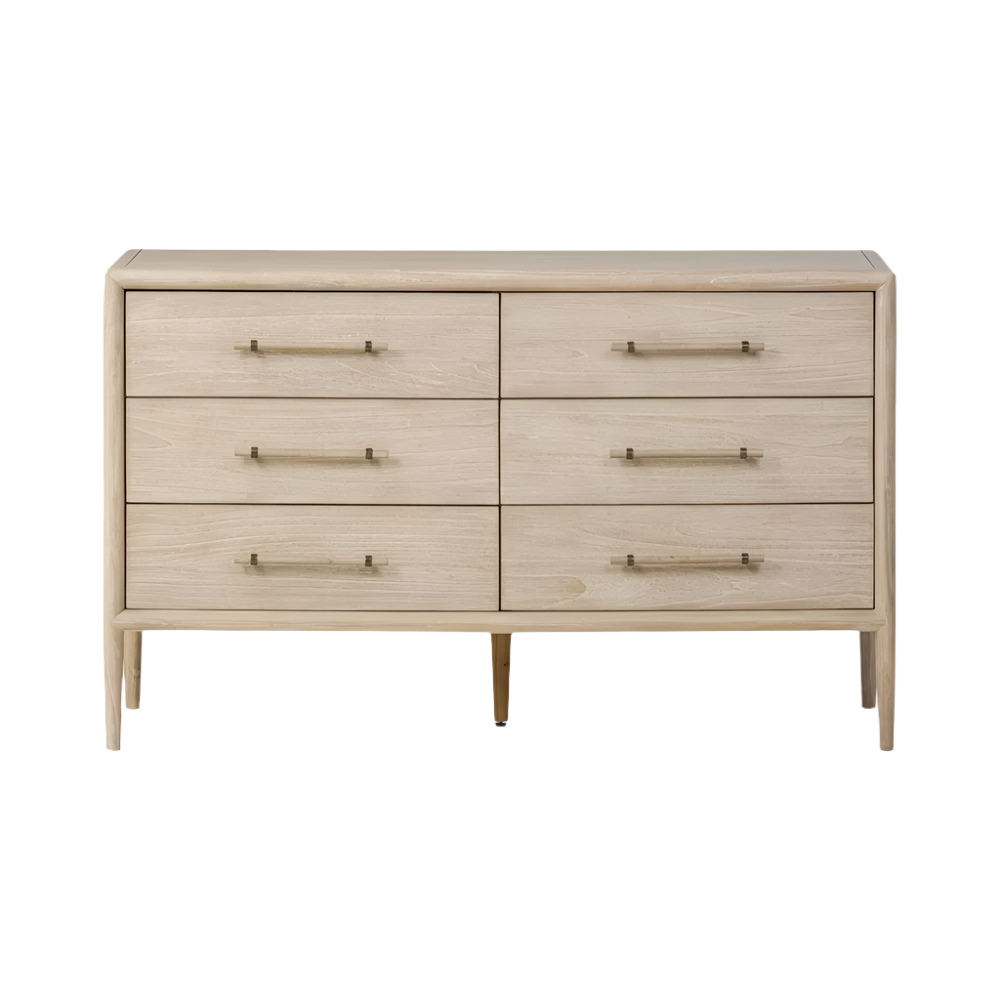 Bayview Dresser 6 drawer Natural Whitewash – OneWorld Collection