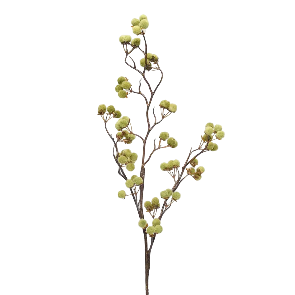 Flocked Berry Stem Green – OneWorld Collection