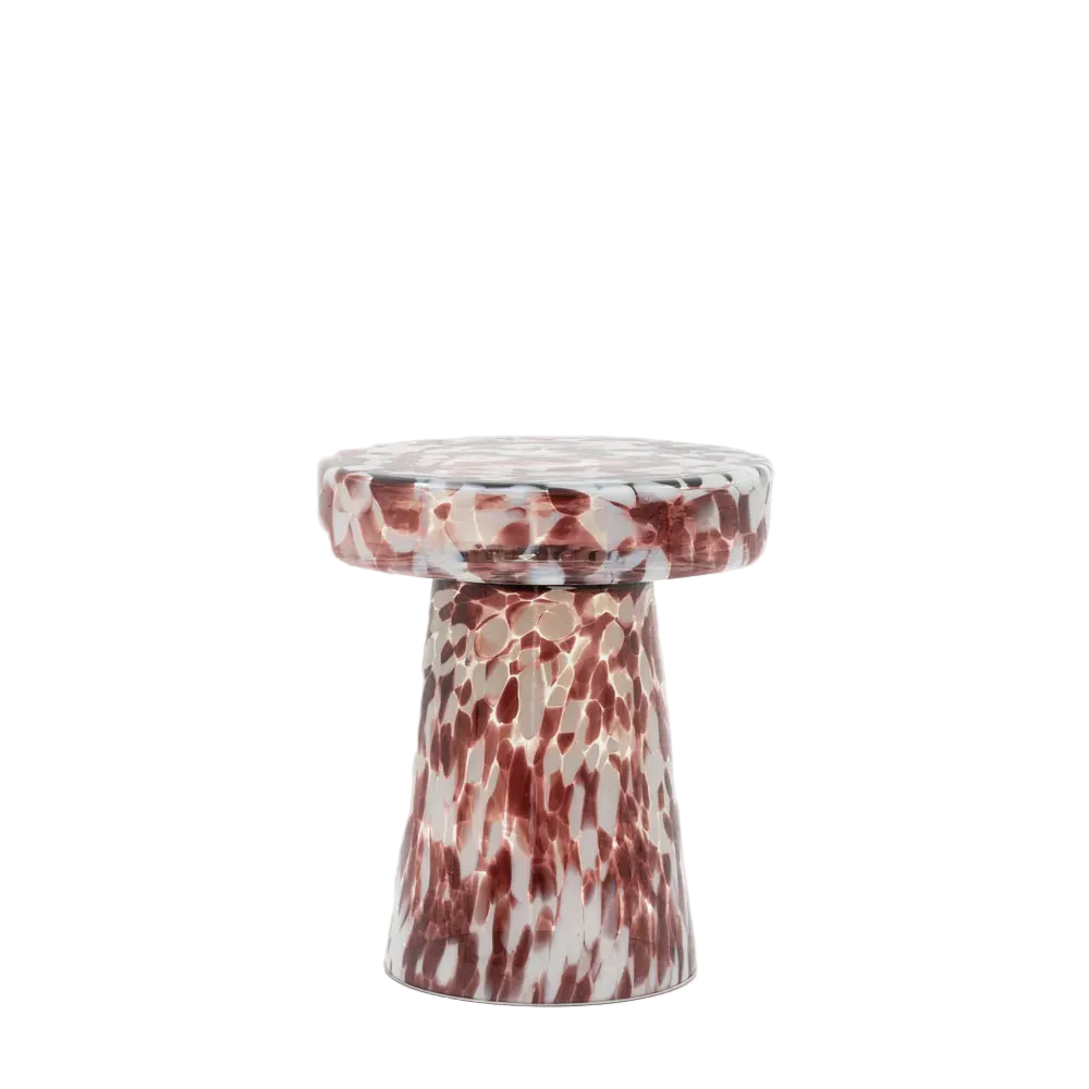 Murano Side Table Leopard 395x395x465mm – OneWorld Collection