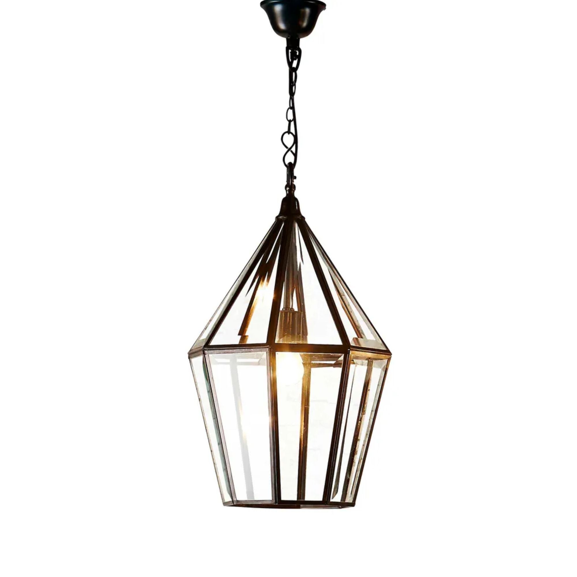 Belmont Glass Ceiling Pendant Black – OneWorld Collection